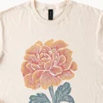 Botanical Flower Graphic Tee Hand-Drawn Style Woodcut Art Size S-5Xl ...