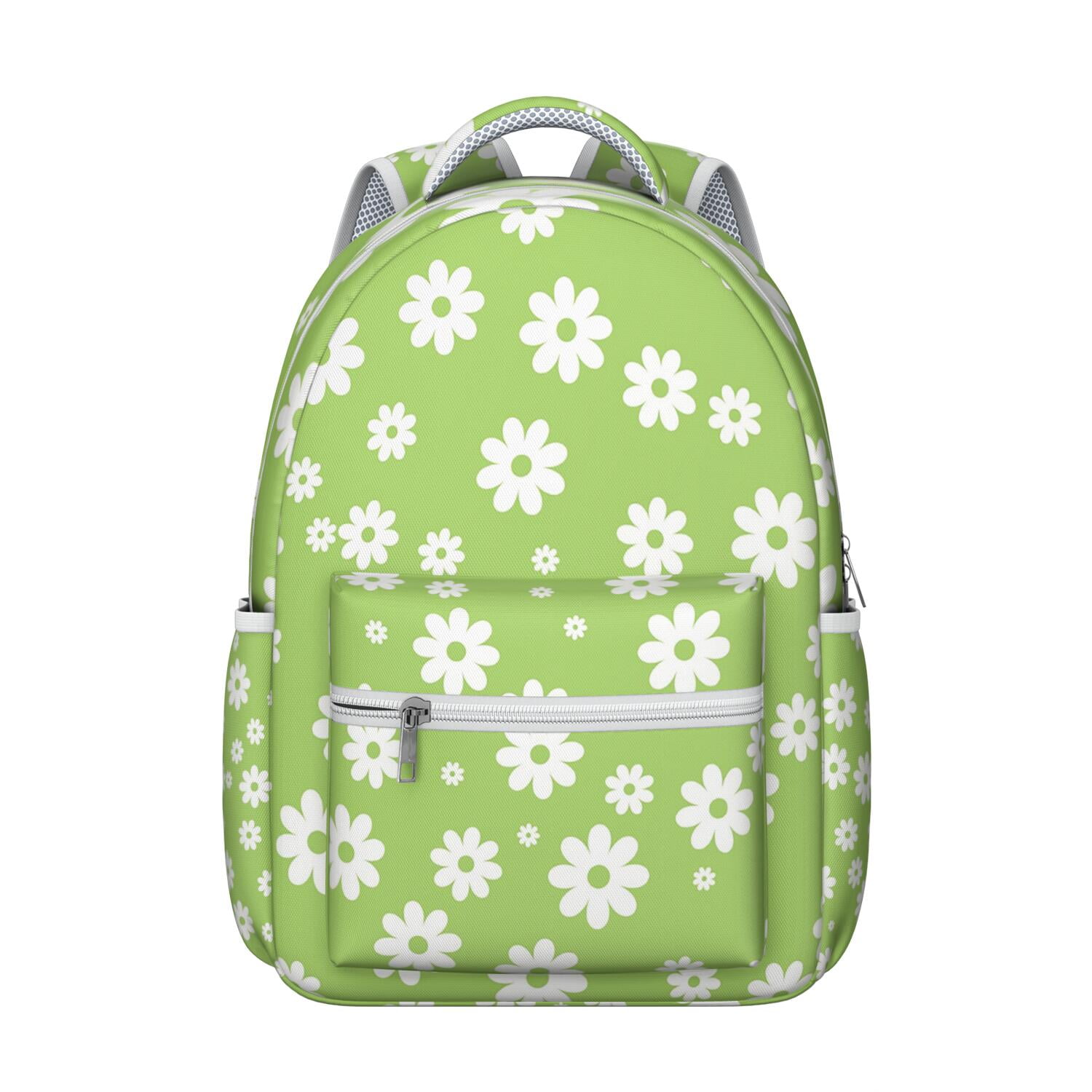 Botanical Flower Pattern Students Backpack Fashion School Backpack with ...