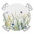 Botanical Flower Round Tablecloth for 45-54 Inch Tables,Fitted Table ...