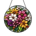 Botanical Flower Scene Suncatcher – Nature Inspired Window Decor ...