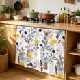 Botanical Flowers Cabinet Curtains 35''x35'', Farmhouse Pastoral Floral ...