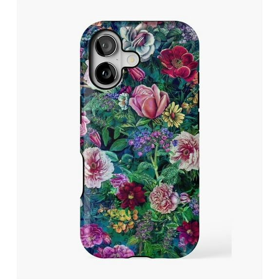 Botanical Flowers Illustration 2 Protective Hard Case for Apple iPhone ...