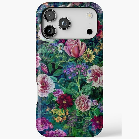 Botanical Flowers Nature Pattern Art iPhone Case 17 through 11 Pro Max ...