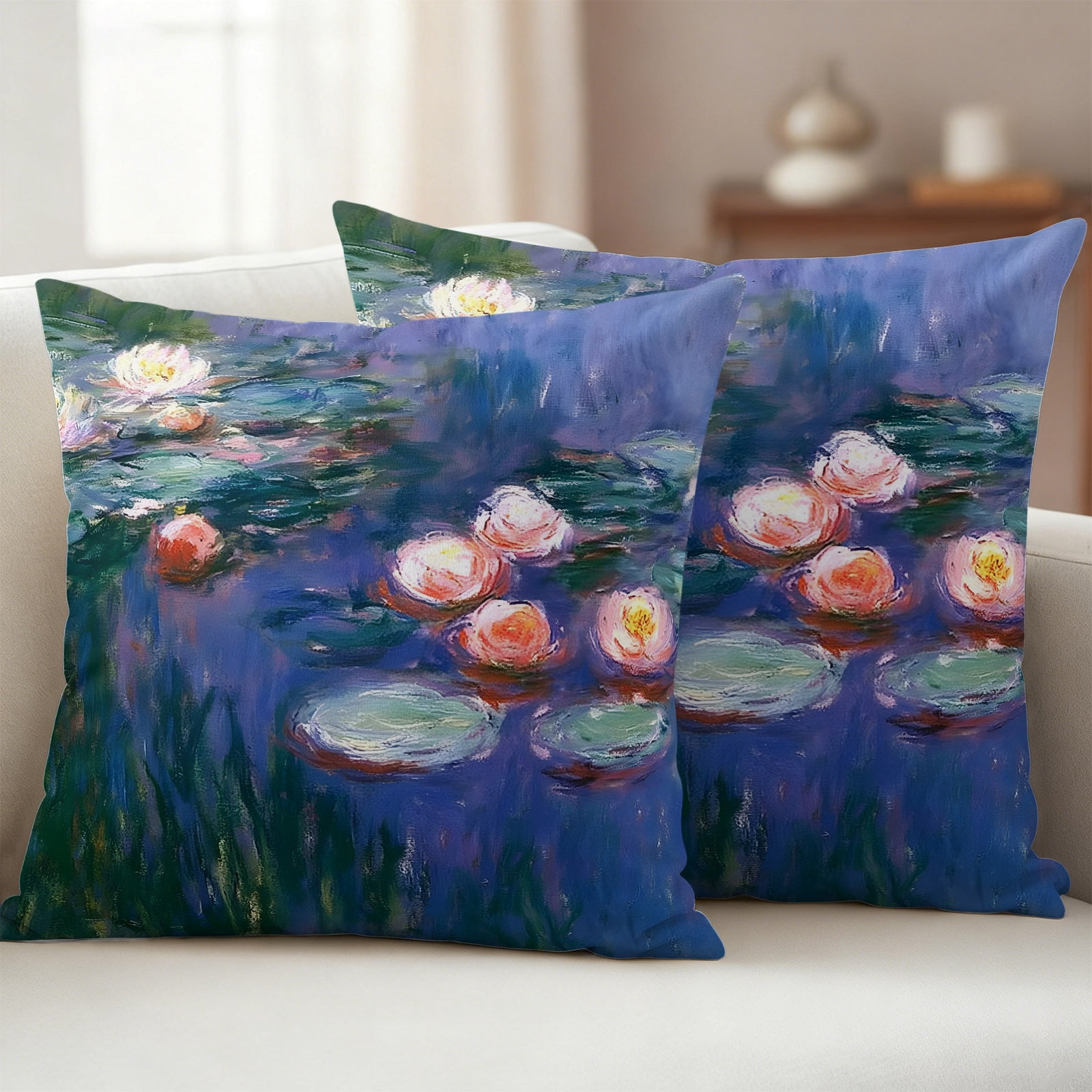 Botanical Flowers Outdoor Waterproof Throw Pillow Covers 16x16 Set of 2 ...