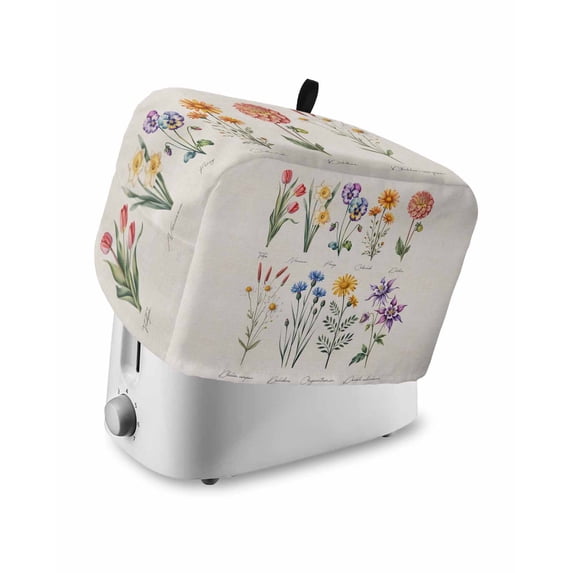 Botanical Flowers Small Toaster Cover 2 Slice, Kitchen Appliance Covers ...
