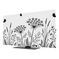 Botanical Flowers TV Cover for 55 Inch Screen,Stretch Fabric Dustproof ...