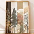 Botanical Forest Scene Illustration Multi Panel Unframed Paper Print ...