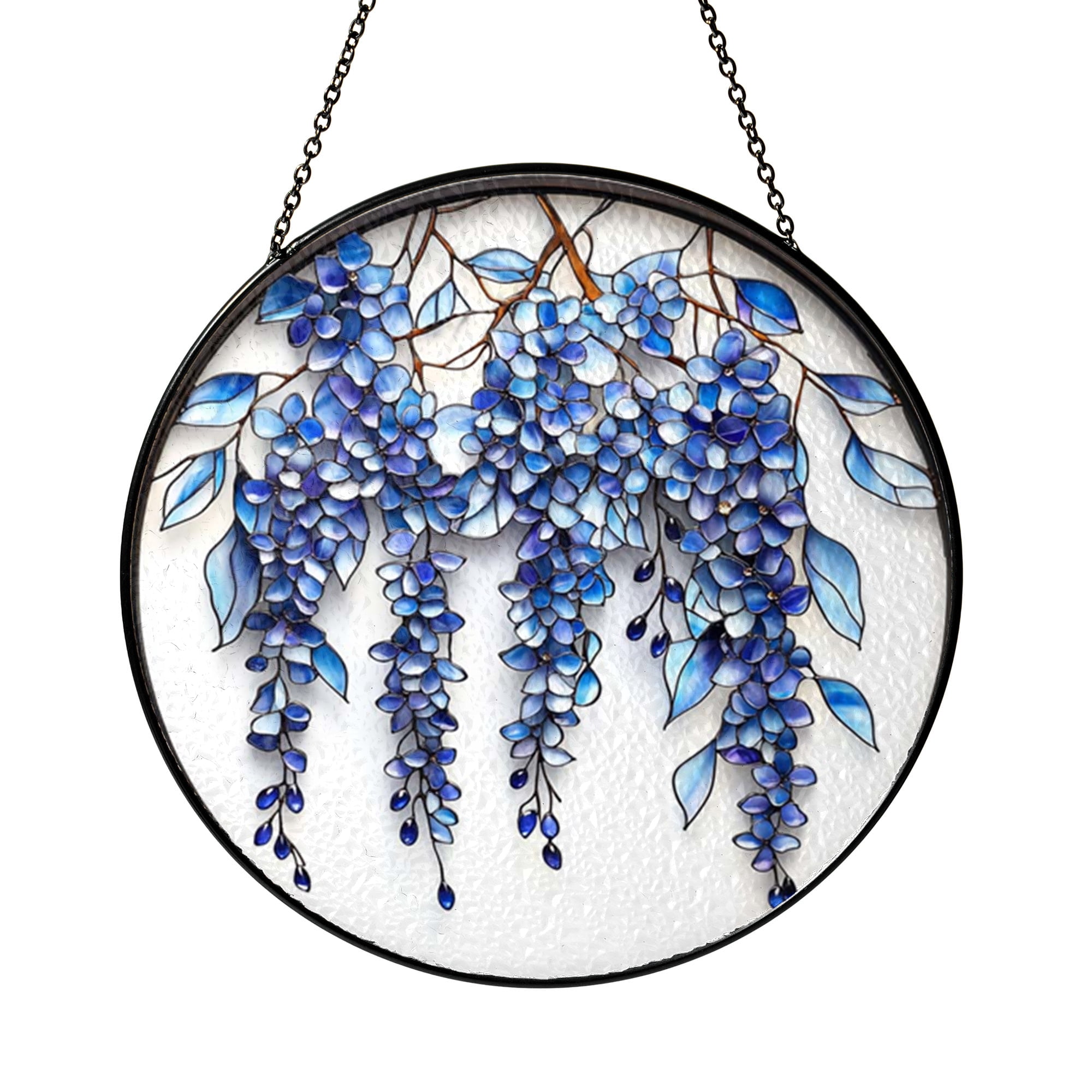 Botanical Forget Me Not Stained Glass Suncatcher, Blue Floral Window ...