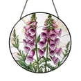 Botanical Foxglove Decorative Window Hanging – Stained Glass Style ...