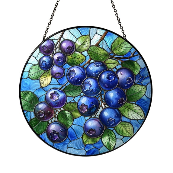 Botanical Fruit Window Art – Blueberry Glass Design - Walmart.com