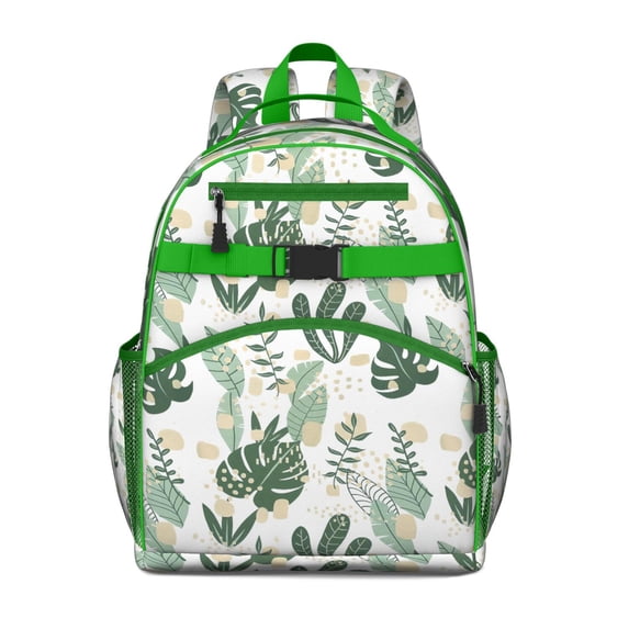 Botanical Garden Print Backpack for Student Spacious Adjustable Straps ...