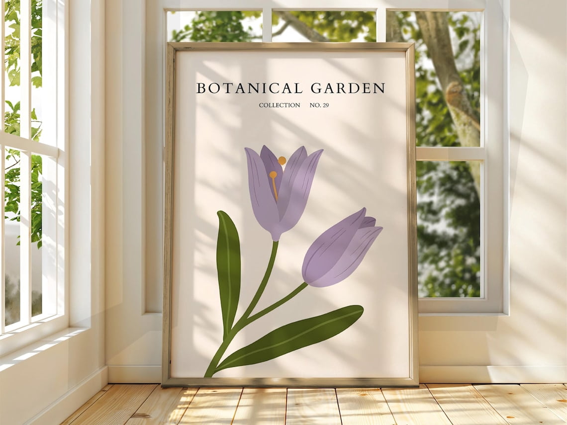 Botanical Garden Print, Floral Flower Market Poster, Unframed Paper ...
