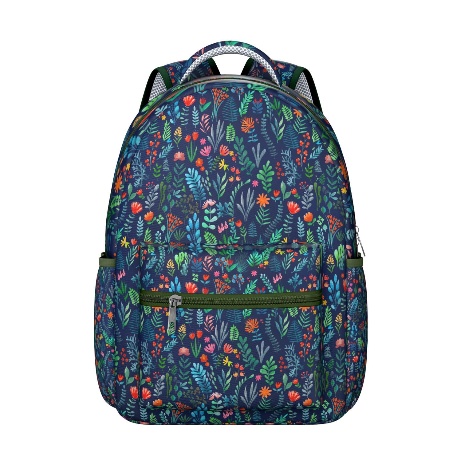 Botanical Garden Print Students Backpack Comfortable and Durable School ...