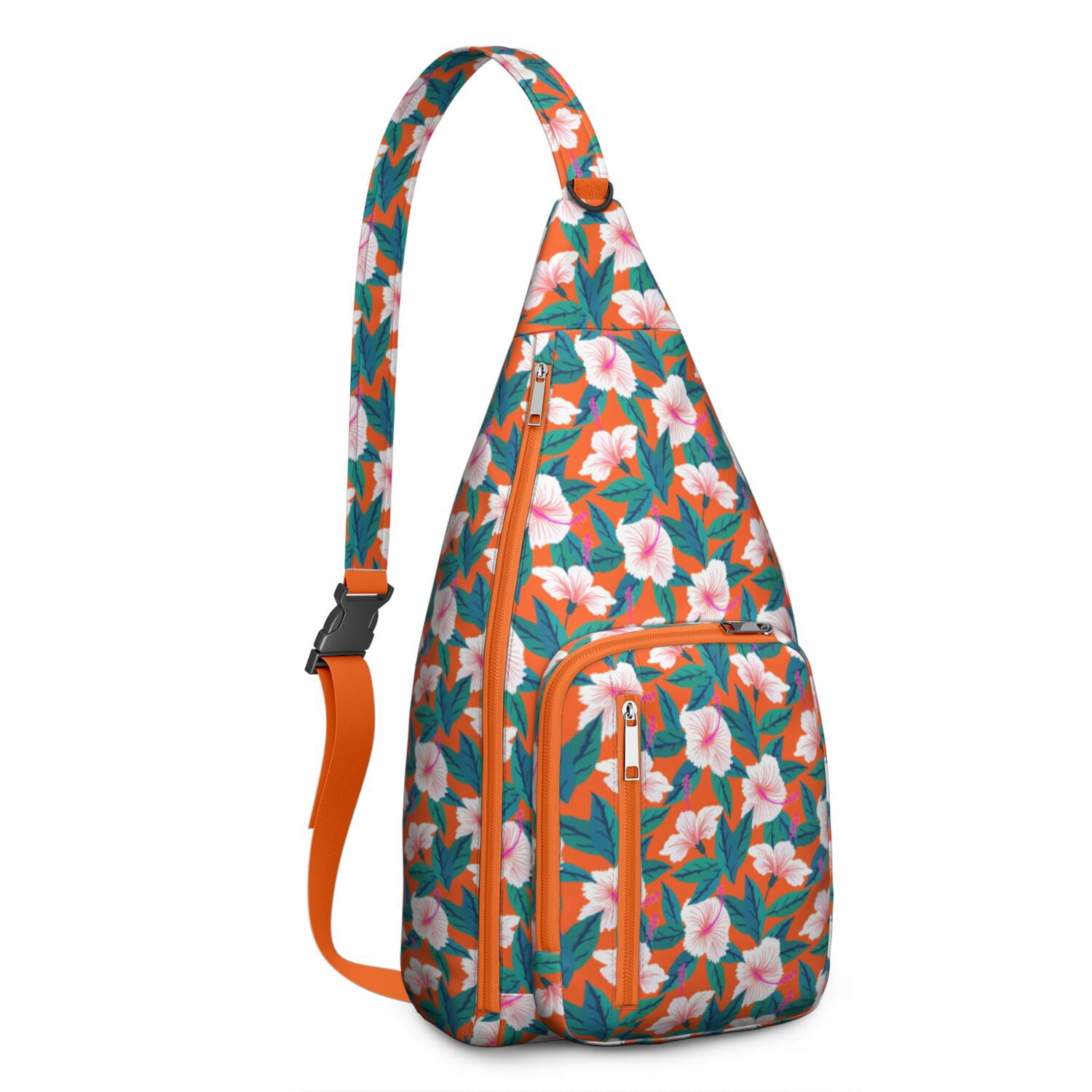 Botanical Garden Sling Backpack - Lush Tropical Leaves Pattern ...