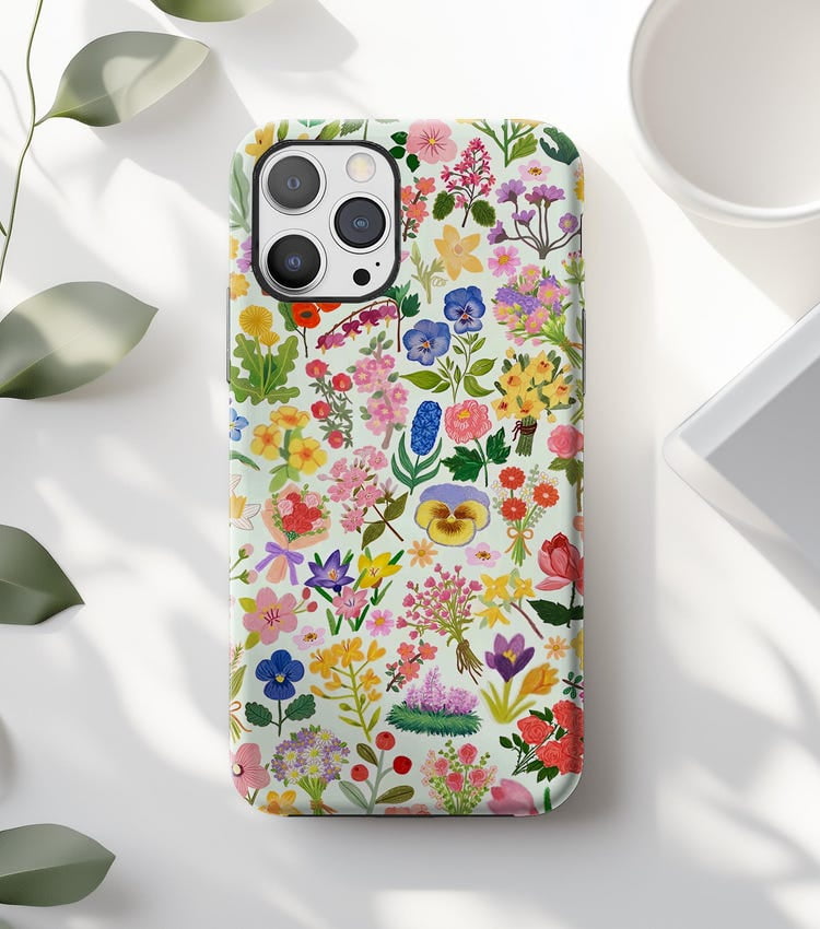 Botanical Garden Spring Flower Gift Phone Case for iPhone 11-17 Pro Max ...