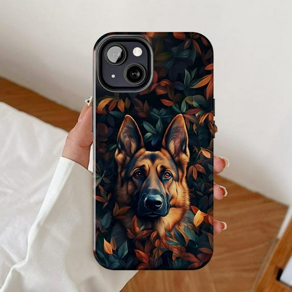 Botanical German Shepherd GSD Alsatian Floral Puppy Phone Case 11 12 13 ...