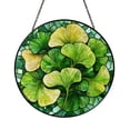 Botanical Ginkgo Leaf Stained Glass Style Window Suncatcher, Decorative ...