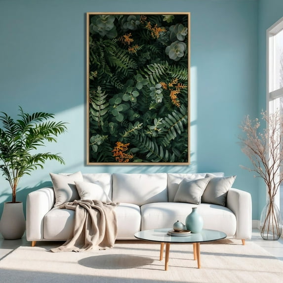 Botanical Green Foliage Wall Art Nature Inspired Print Poster Decor For ...