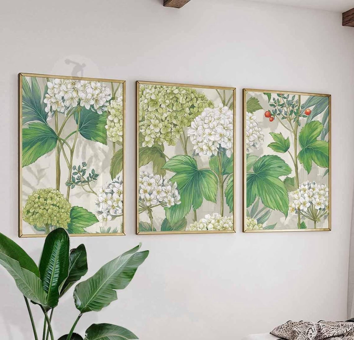 Botanical Green Leaf Gallery Art Set 3 Stretched Canvas 12x18 - Walmart.com