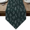 Botanical Green Table Runner Linen Burlap Table Runner 72 Inches Long ...