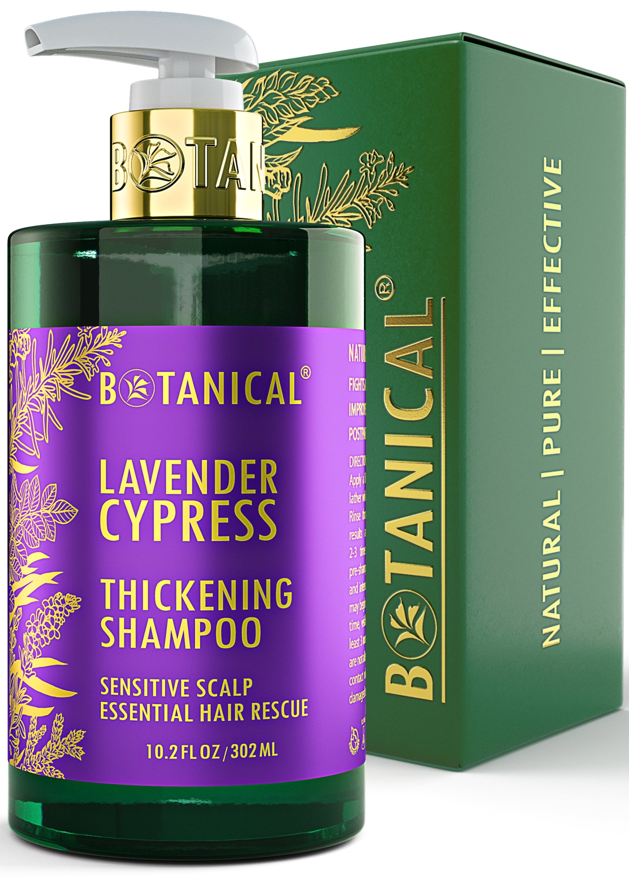 Botanical Hair Growth Lavender Shampoo with Saw Palmetto for Hair Loss ...