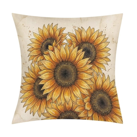 Botanical Hand-Drawn Yellow Sunflower Bouquet PrintSoft & Durable 2 ...