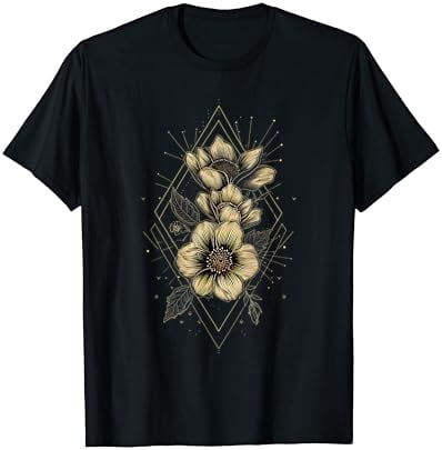 Botanical Harmony Minimalist Flower Graphic Fine Line Abstract Floral T ...