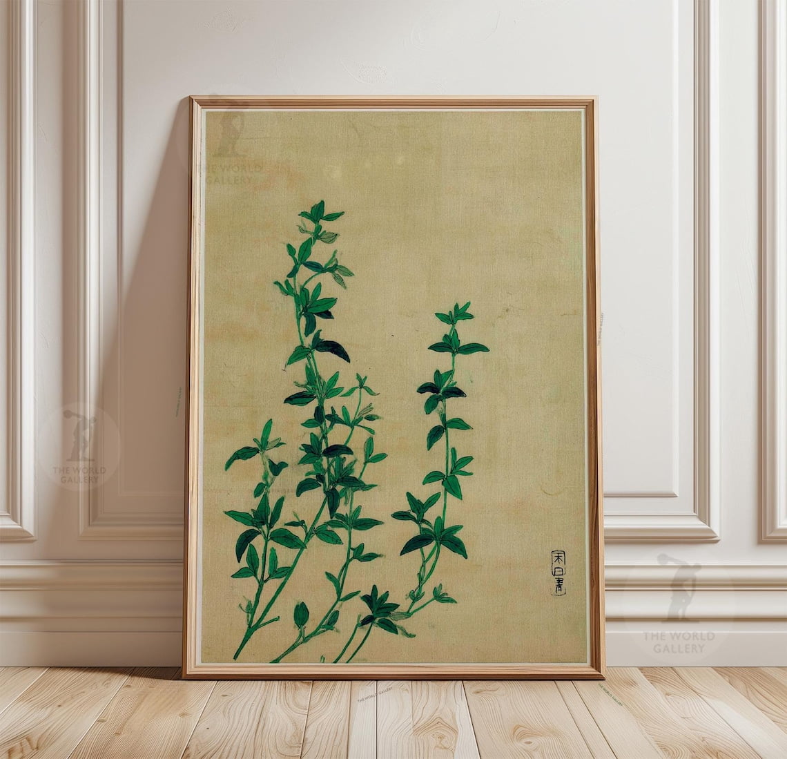 Botanical Herb Poster Vintage Plant Wall Art Minimal Green Botanical ...