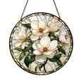 Botanical Honeysuckle Round Stained Glass Suncatcher – Decorative ...