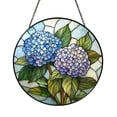 Botanical Hydrangea Inspired Stained Glass Window Suncatcher - Walmart.com