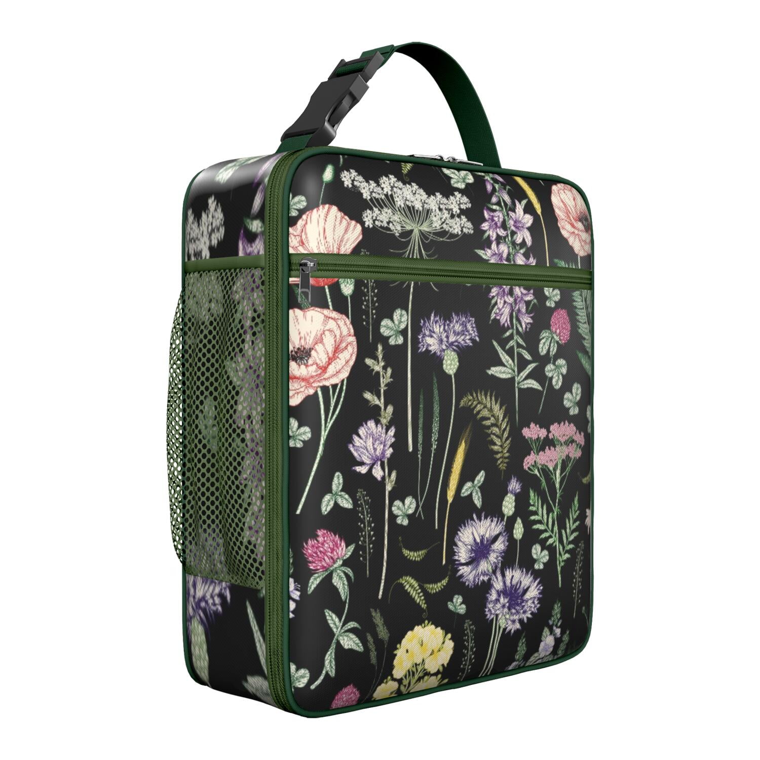 Botanical Insulated Lunch Bag Box Student Reusable Lunch Bag Fit Most ...