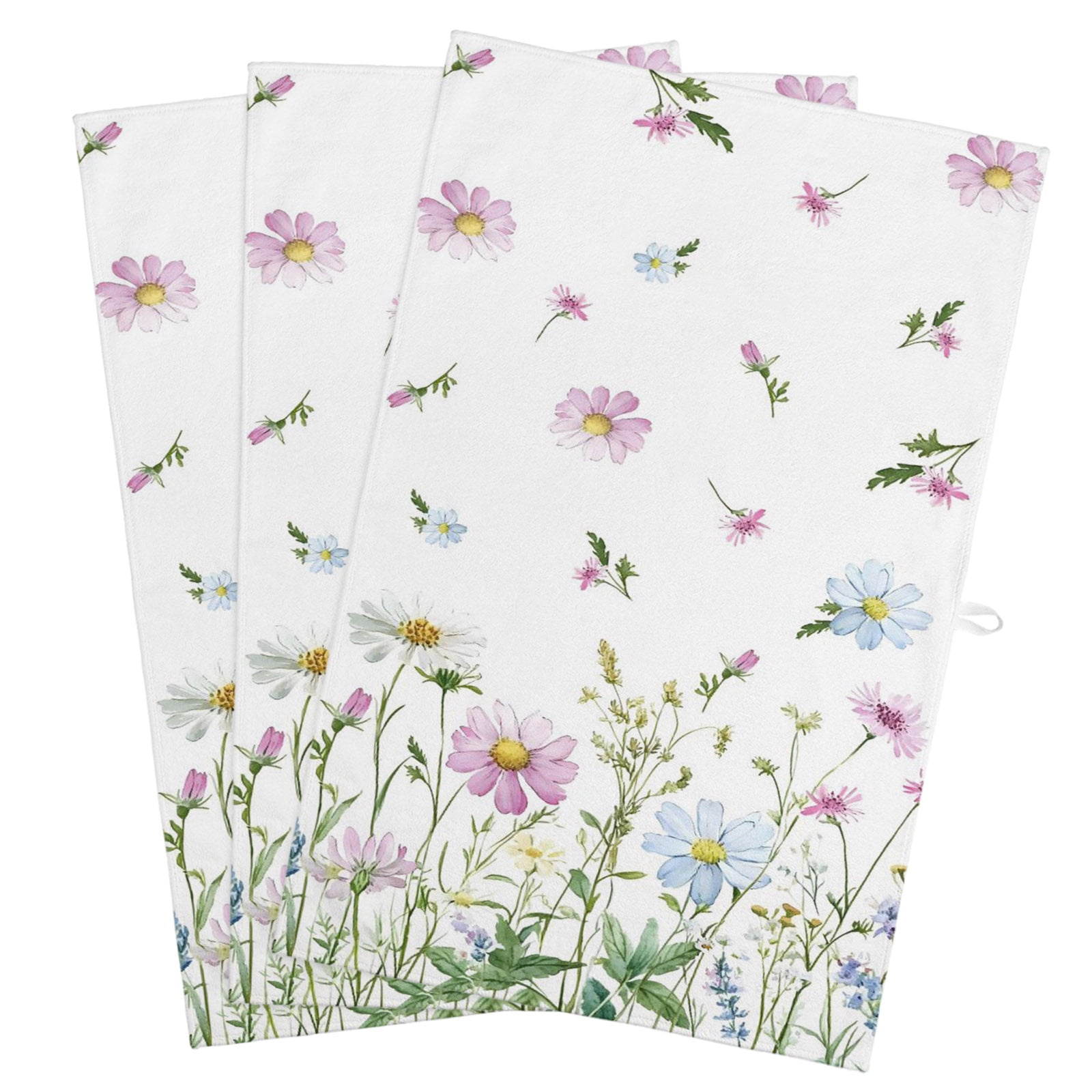 Botanical Kitchen Towels, Absorbent Microfiber Kitchen Dish Hand Tea ...