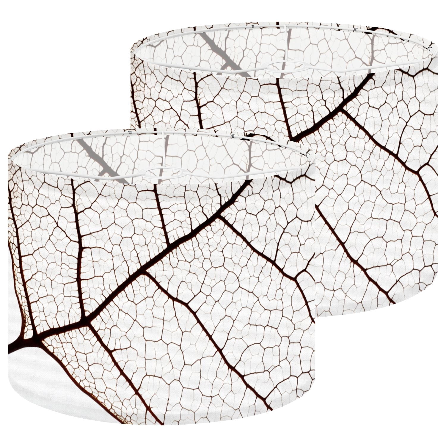 Botanical Lampshades 2 Pack Close up Leafs Intricate Veins Structure ...