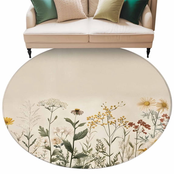 Botanical Large Area Rugs for Bedroom Living Room, Soft Non Slip Carpet ...