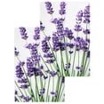 Botanical Lavender Kitchen Dish Towels for Drying Dishes Set of 2 ...