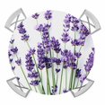Botanical Lavender Round Tablecloth for 45-54 Inch Tables, Fitted Table ...