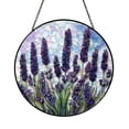 Botanical Lavender Stained Glass Suncatcher – Decorative Window Art ...