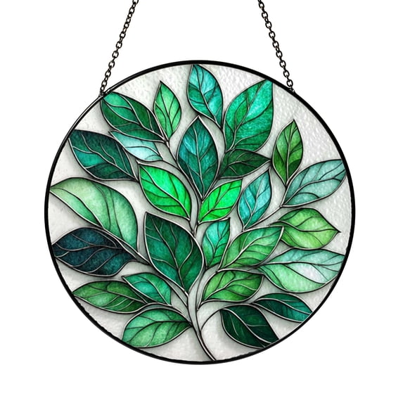 Botanical Leaf Glass Suncatcher – Nature Window Hanging - Walmart.com