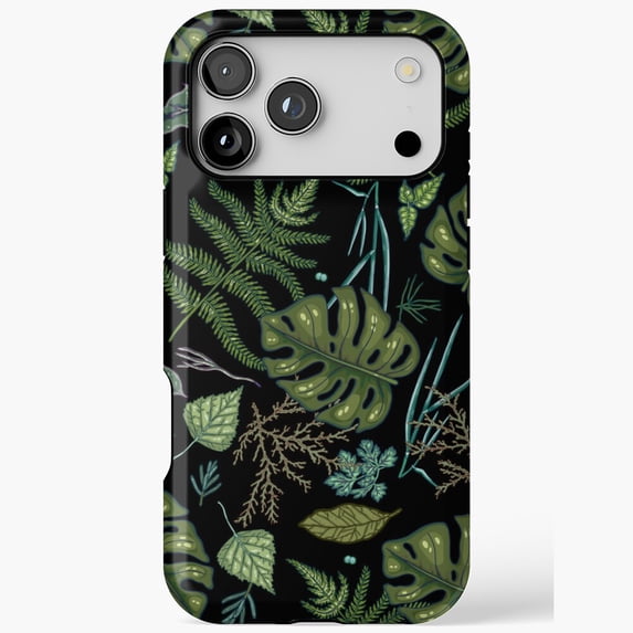 Botanical Leaf ifor iPhone Case 11 through 17 Pro Max - Tropical Fern ...