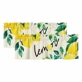 Botanical Lemon 2 Panels Kitchen Valance, Watercolor Yellow Fruit Green ...