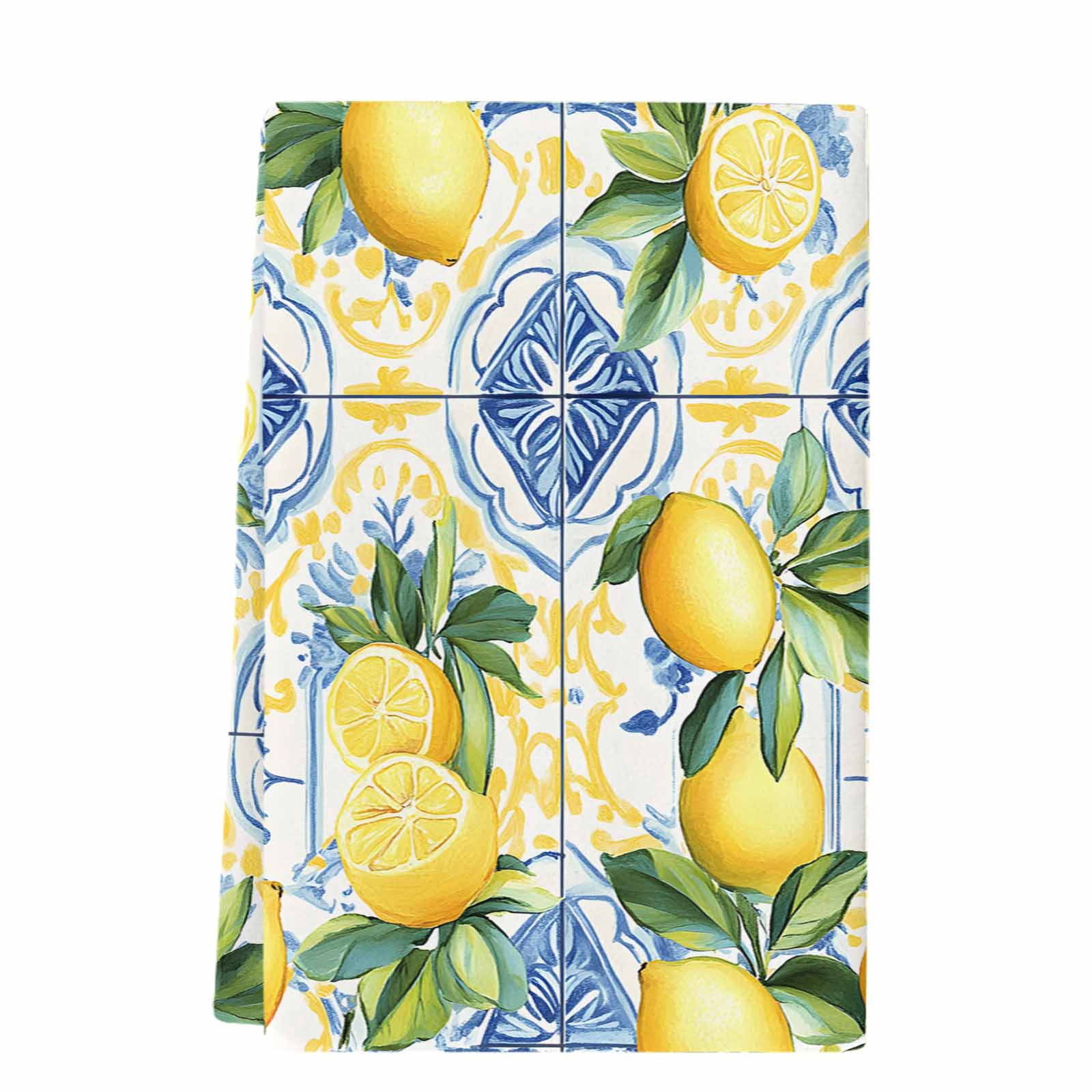 Botanical Lemon Kitchen Towels Set of 1, Absorbent Microfiber Dish Tea ...