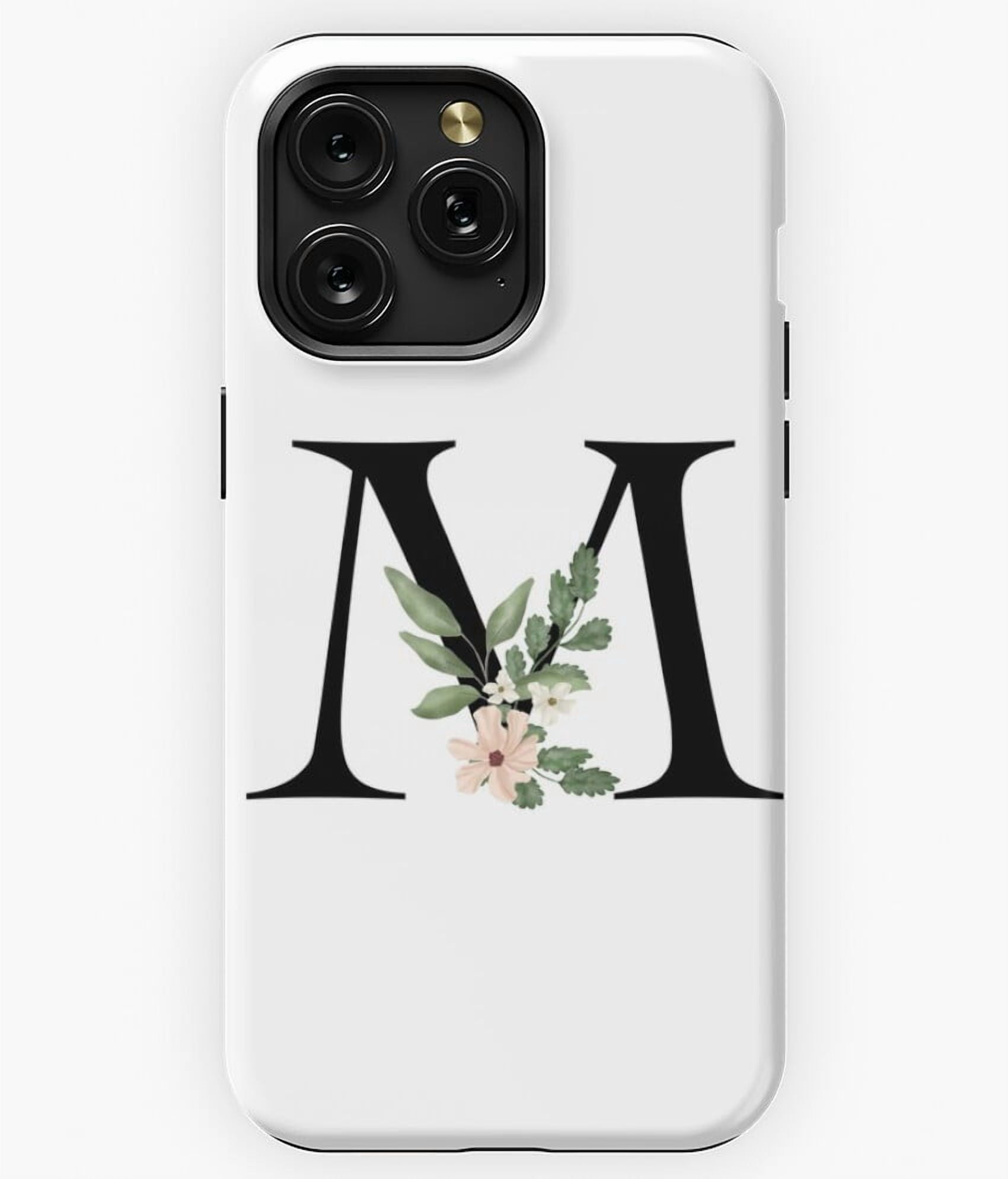 Botanical Letter M Floral Monogram Initial Graphic A4248 Phone Case for ...