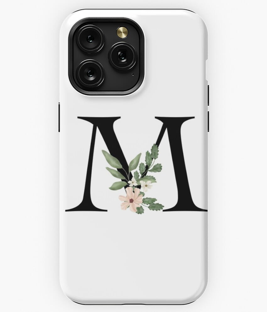 Botanical Letter M Floral Monogram Initial Graphic A4248 Phone Case for ...