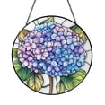 Botanical Lilac Round Stained Glass Suncatcher – Decorative Window ...
