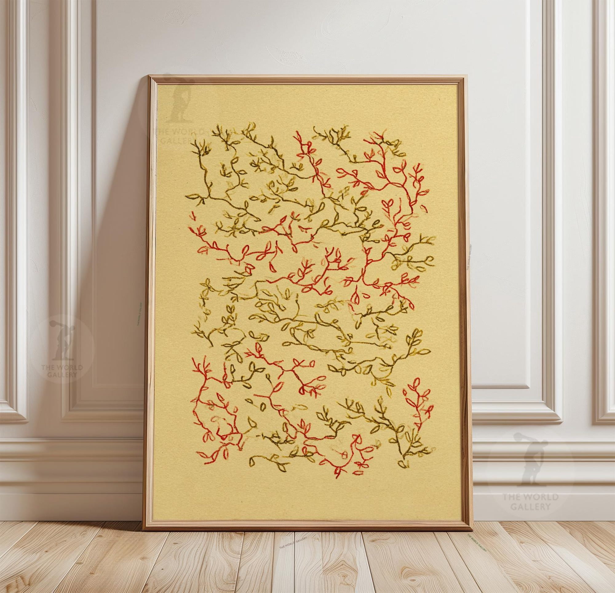Botanical Line Poster Abstract Plant Wall Art Minimal Nature ...