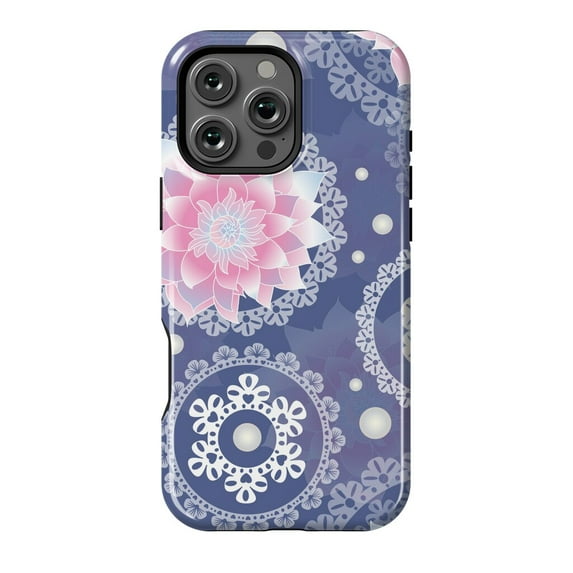 Botanical Lotus Flower Floral Seamless Pattern iPhone Case 17 16 15 14 ...