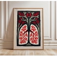 Botanical Lungs Art Abstract Tree Anatomy Wall Art Modern Minimal ...