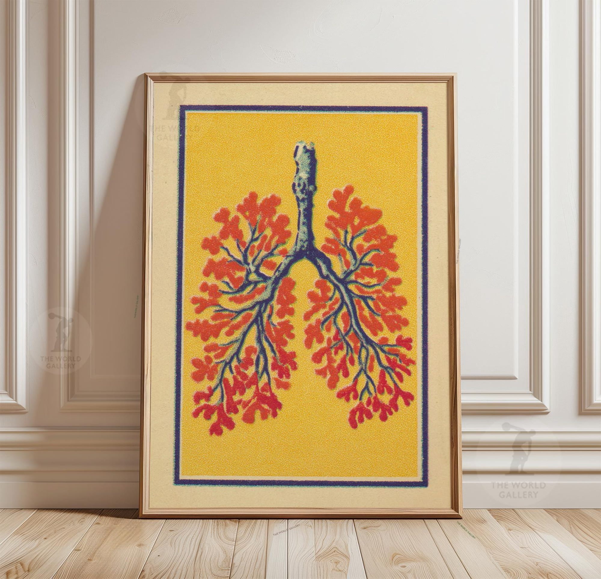 Botanical Lungs Print Autumn Tree Anatomy Art Nature Illustration ...