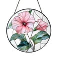 Botanical Morning Glory Stained Glass Suncatcher – Round Window Decor ...