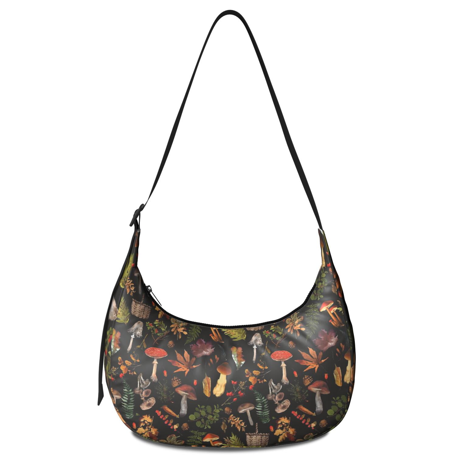 Botanical Mushroom Crossbody Tote for Women, Lightweight Water ...